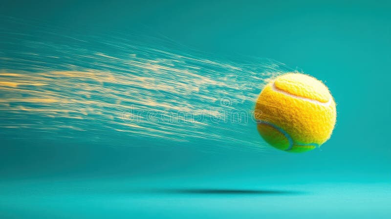 Tennis ball in motion stock illustration. Illustration of impact ...