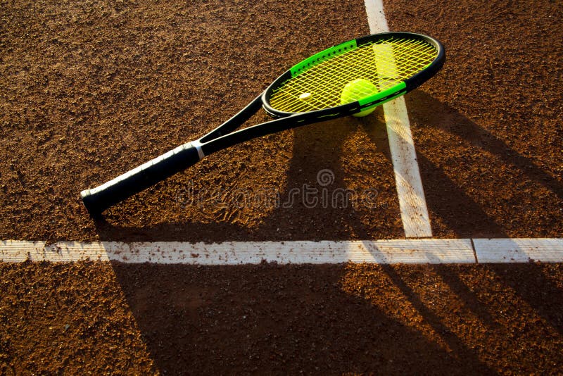 Tennis Ball and Racket stock photo. Image of accessory - 128706382