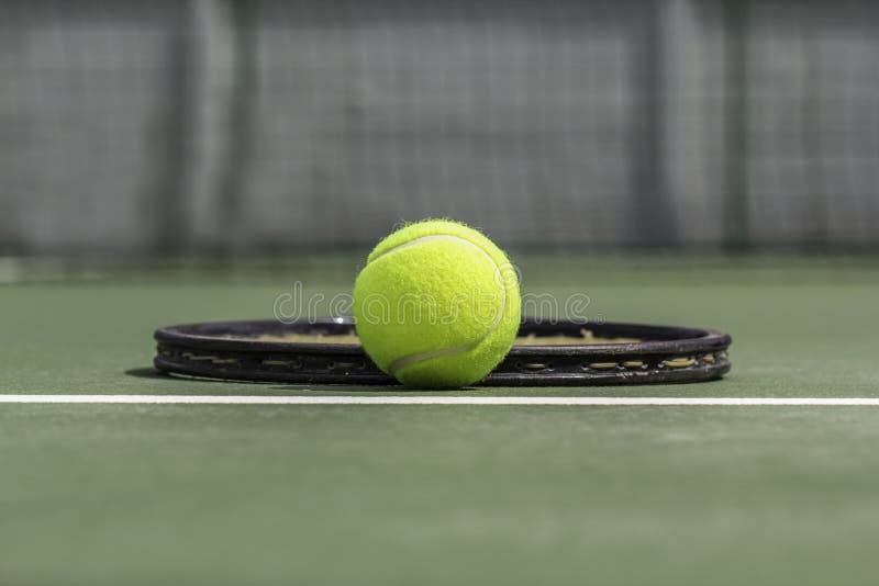 Tennis ball and racket stock image. Image of ready, serve - 58906071