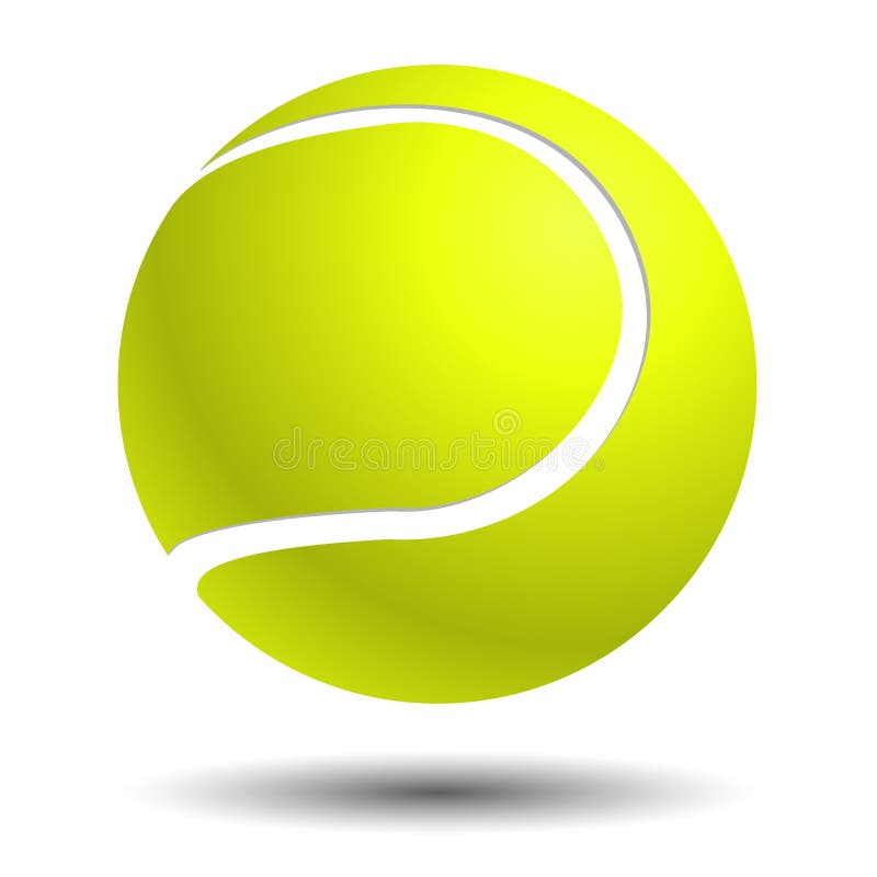 Tennis Ball with shadow stock vector. Illustration of competition ...