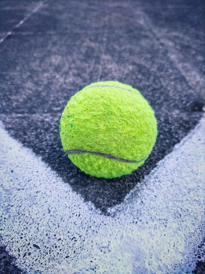 Tennis Ball, Still and Waiting for the Action Stock Photo - Image of ...