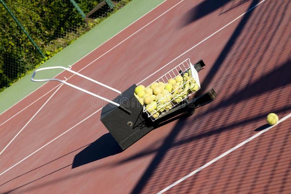 Tennis Ball Sweeper stock photo. Image of collecting, sports - 7430016