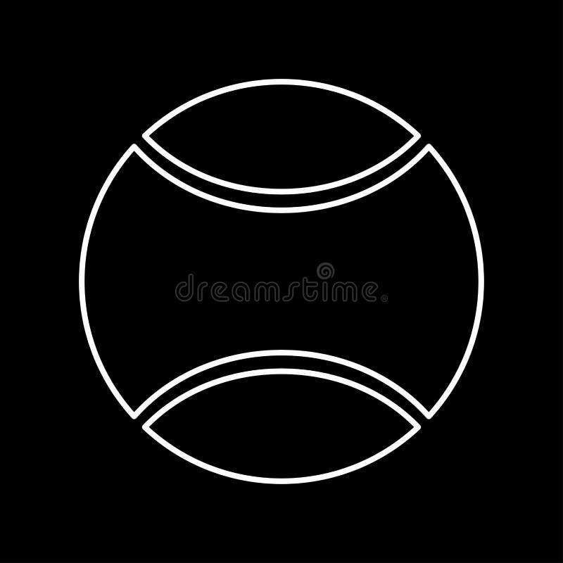 Tennis Ball White Color Icon . Stock Vector - Illustration of game ...