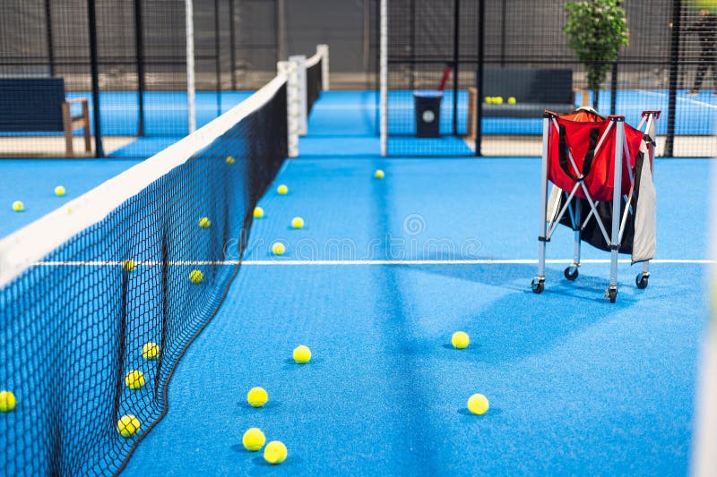 Tennis Balls Fall Over on the Tennis Playground Stock Photo - Image of ...