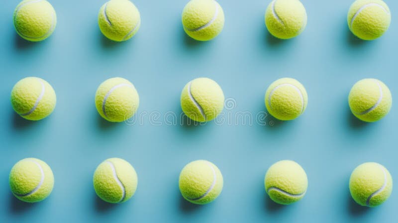 Tennis Balls Pattern Creating Repeating Sport Background Stock Photo ...