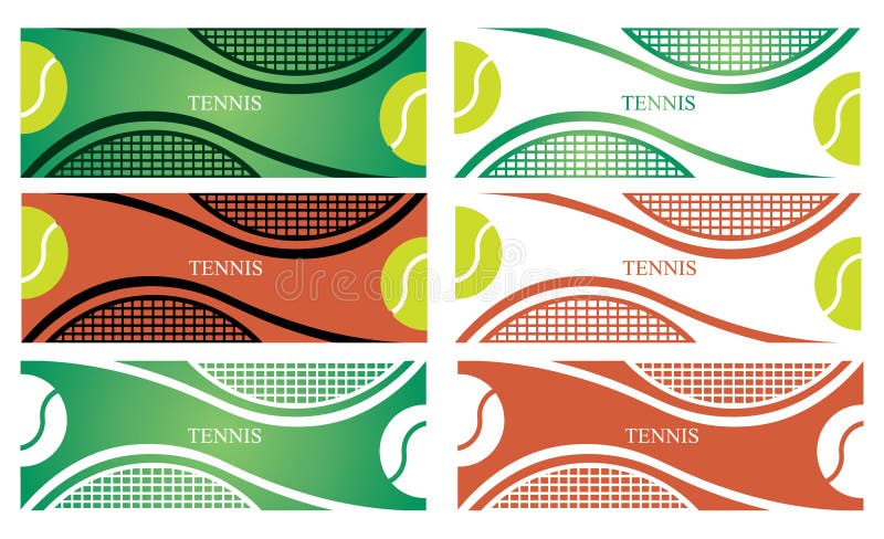 Tennis banners stock vector. Illustration of active, activity - 26467798