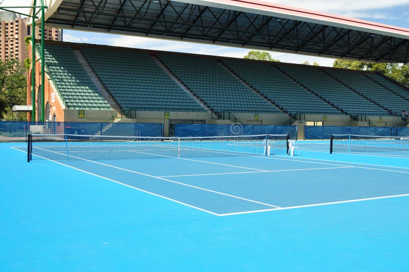 Tennis Court stock image. Image of court, blue, tennis - 17631889