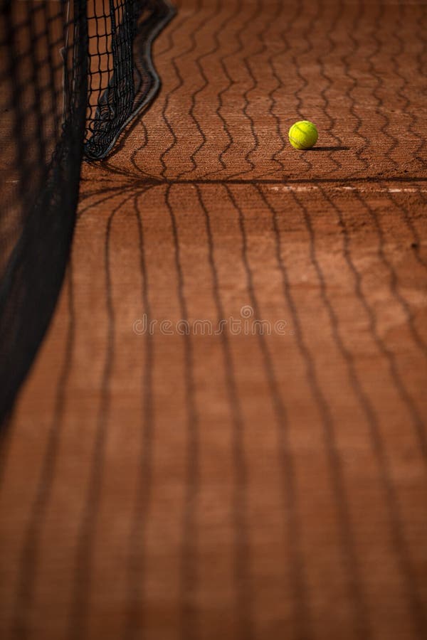 Tennis Court with Tennis Balls Stock Photo - Image of grand, equipment ...