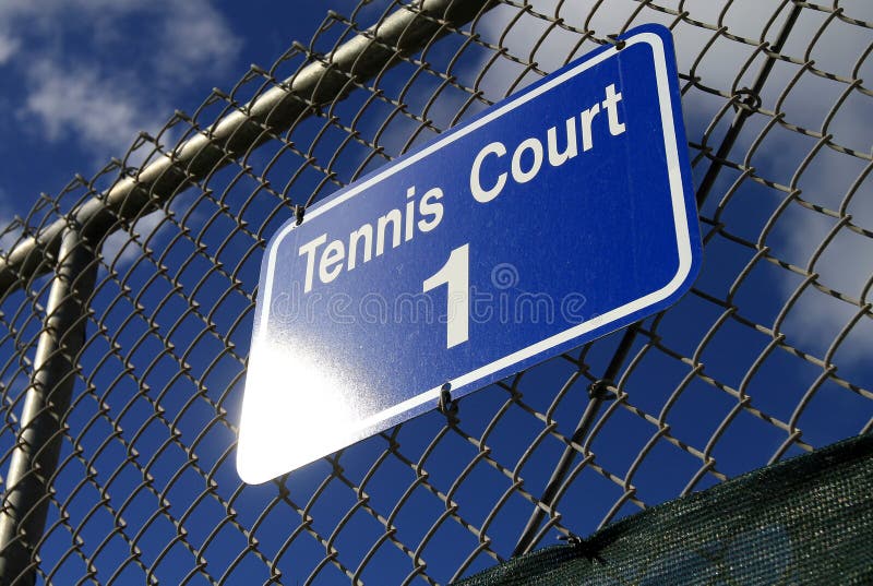 Tennis court sign stock image. Image of tennis, sunny - 22968473