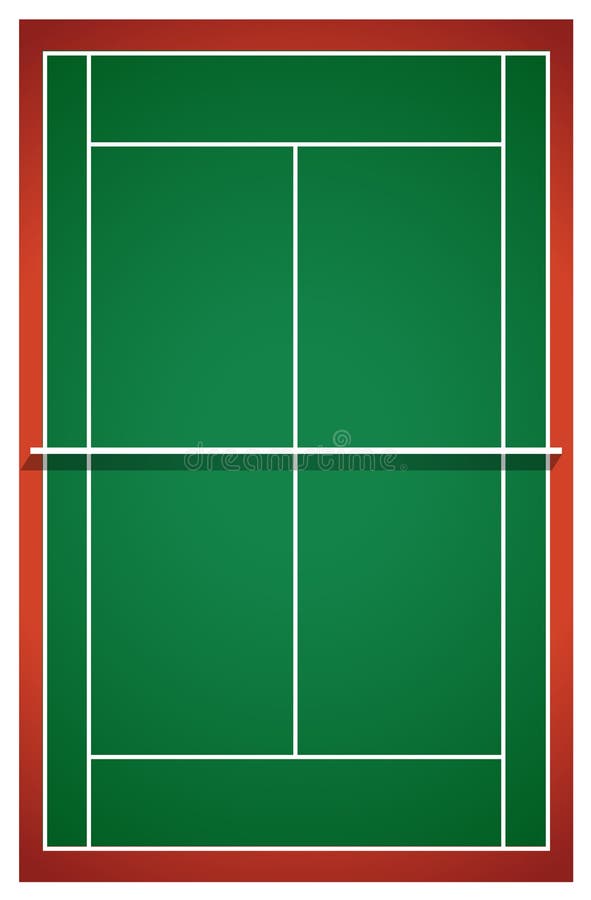 Tennis court from top view stock vector. Illustration of field - 58834552