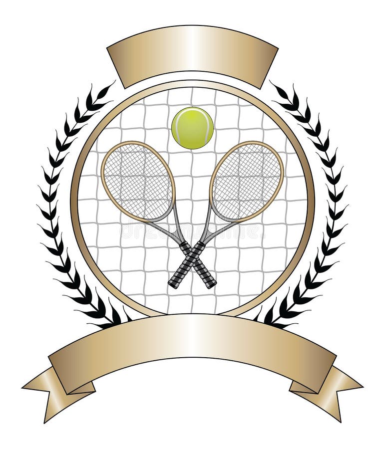Tennis Design Template Laurel Stock Vector - Illustration of tennis ...
