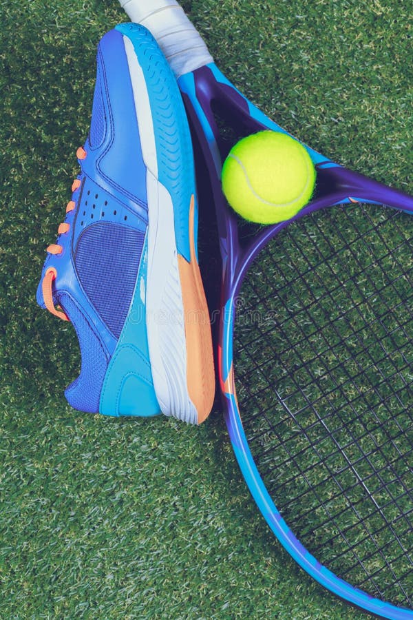 Tennis equipment stock image. Image of green, racket - 64631063