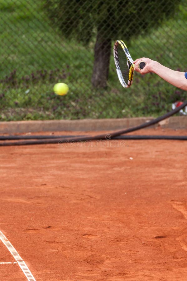 Tennis Forehand Slice from Baseline Stock Photo - Image of play ...