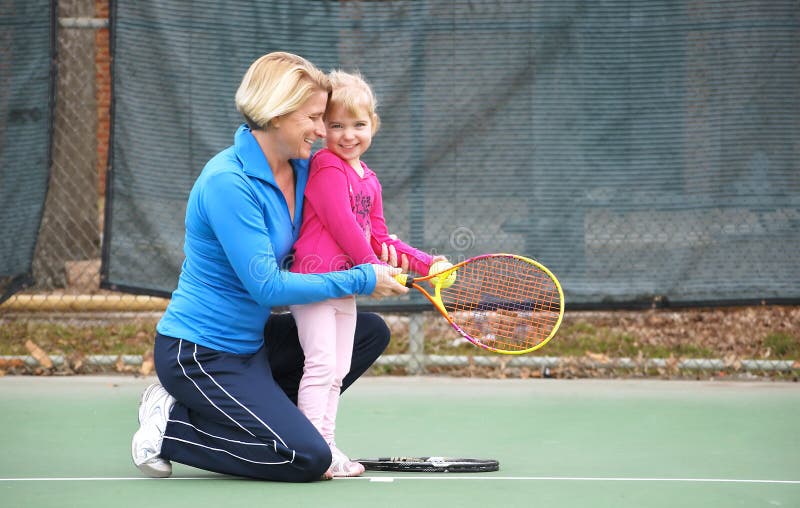 Tennis Fun stock image. Image of lesson, active, racket - 13136185