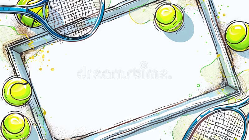 Tennis Ball Border Stock Illustrations – 380 Tennis Ball Border Stock ...