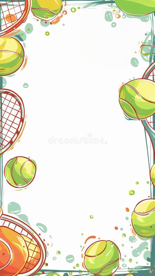 Tennis Ball Border Stock Illustrations – 380 Tennis Ball Border Stock ...
