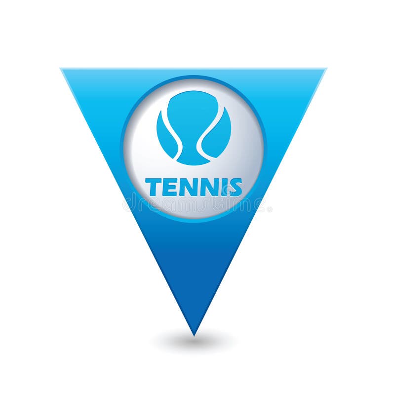 Tennis Icon on the Map Pointer Stock Vector - Illustration of circle ...