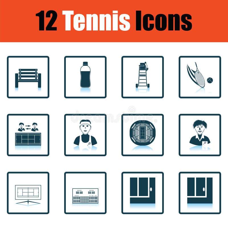 Tennis icon set stock vector. Illustration of change - 75613766