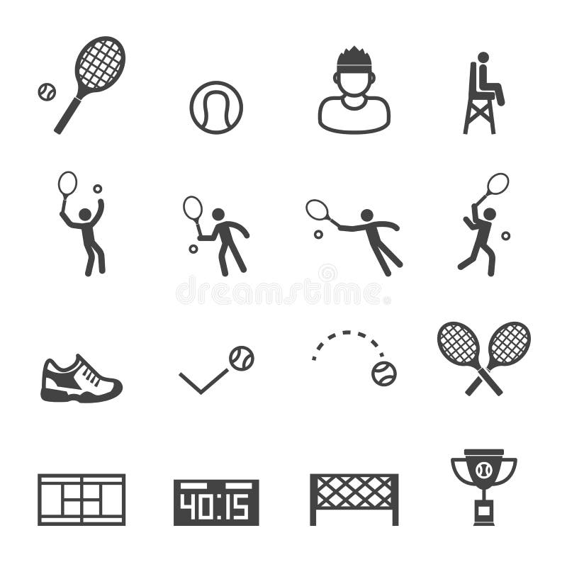 Tennis icons stock vector. Illustration of player, logo - 54871777