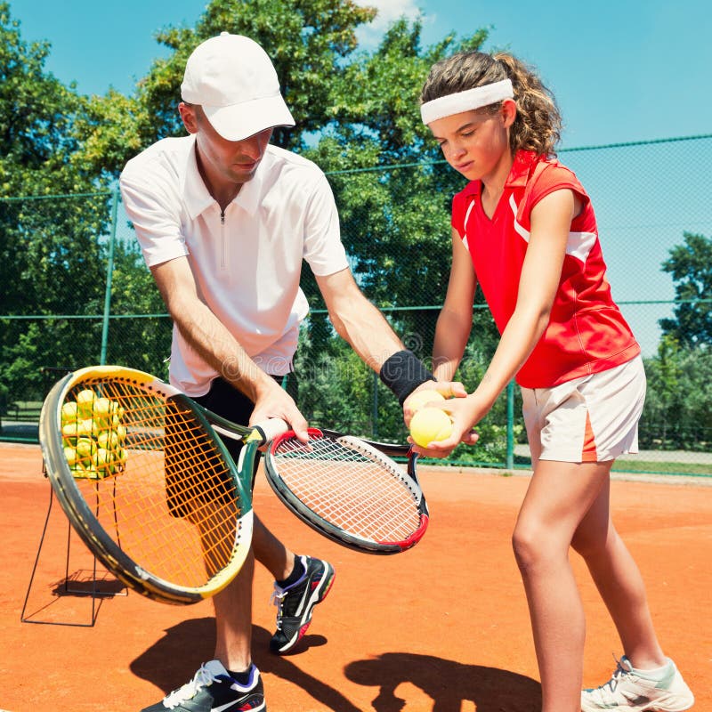 Tennis lesson stock photo. Image of athlete, clinic, asian - 3531164