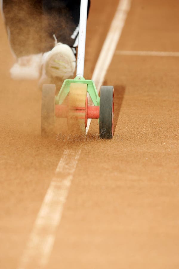 Tennis Line brush machine stock photo. Image of tournament - 34888770