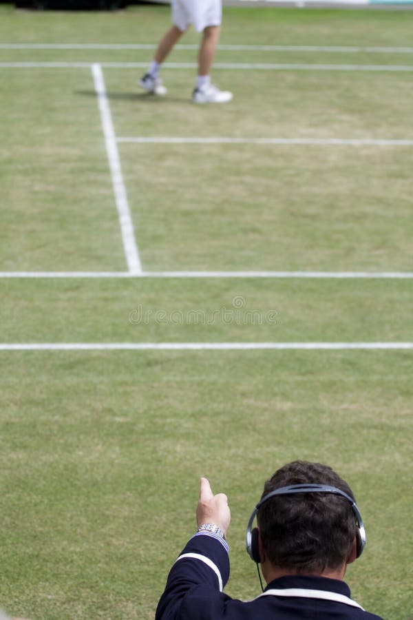 Tennis Line Judge Calling Out Stock Image - Image of line, london: 2735101