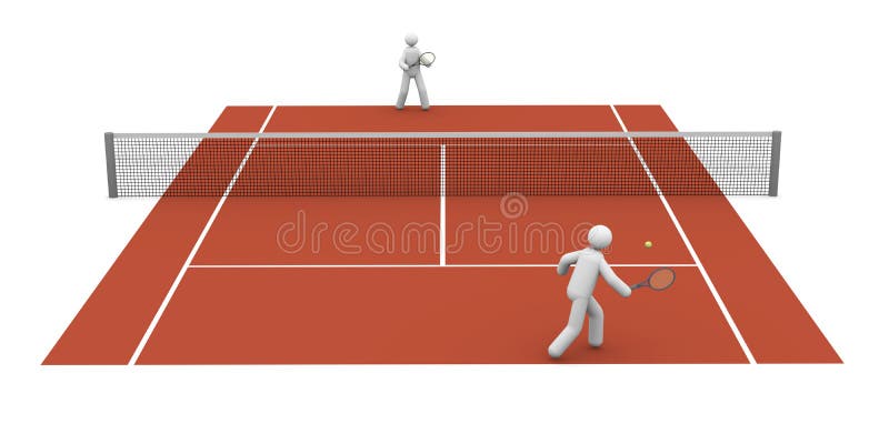 Tennis Match stock illustration. Illustration of singles - 9411963