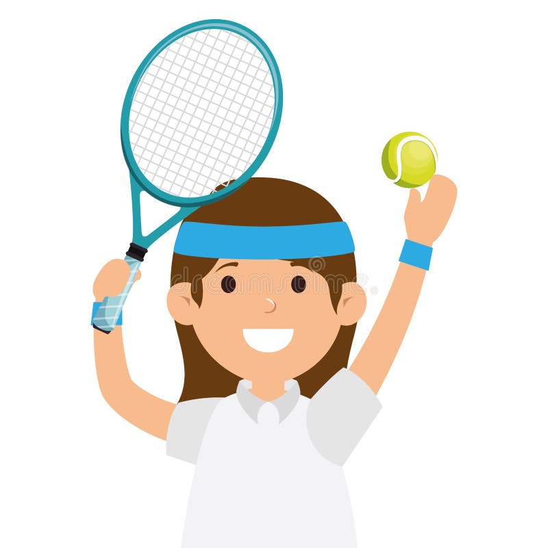 Tennis Player Avatar Character Stock Vector - Illustration of person ...