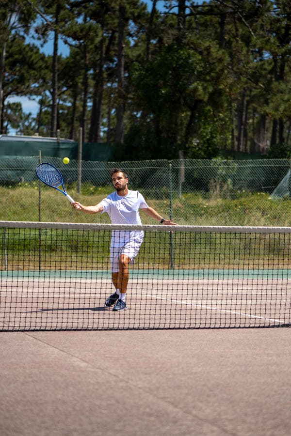 Tennis Player Performing a Drop Shot Stock Photo - Image of healthy ...
