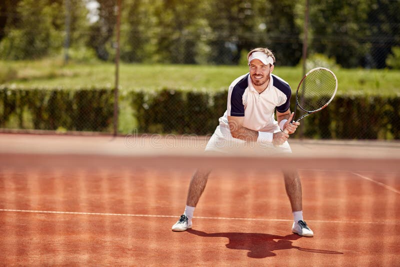 Tennis player with racket stock image. Image of player - 87880455