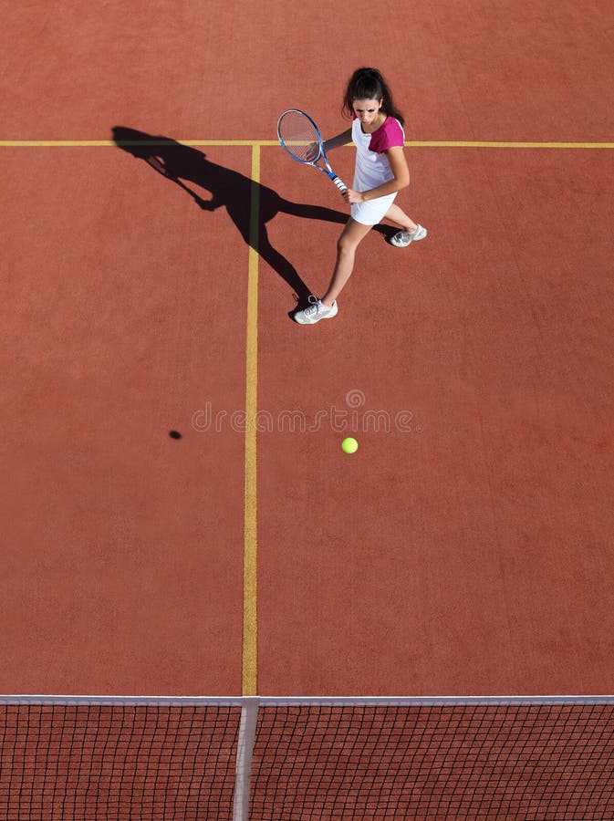 Tennis Player with Racket during a Match Game Stock Photo - Image of ...