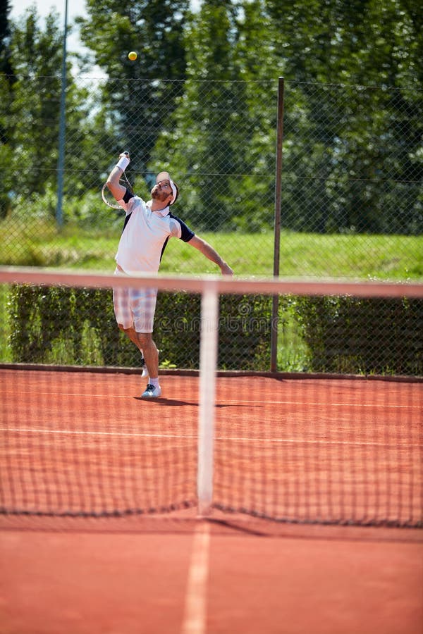 Tennis player with racket stock photo. Image of racket - 145969600