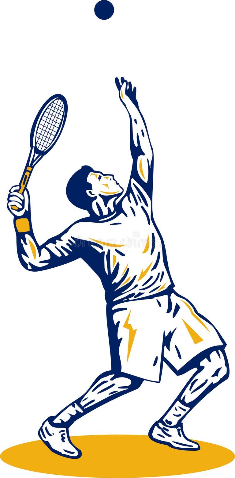 Tennis Player Serving Stock Illustrations – 1,370 Tennis Player Serving ...