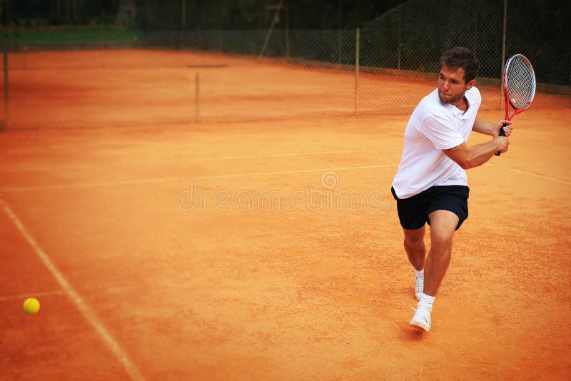 Tennis player stock image. Image of competition, court - 117991411