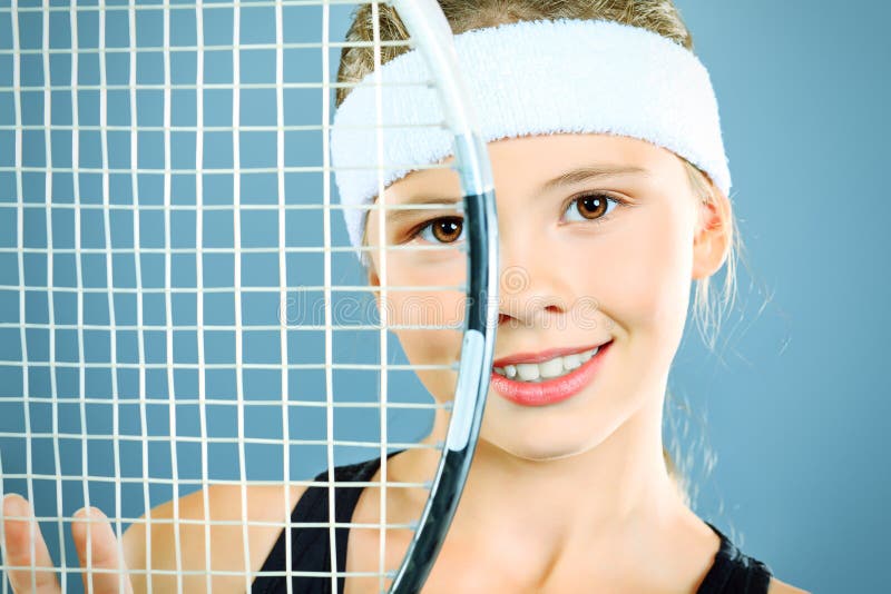 Tennis racket stock photo. Image of healthy, childhood - 27525962