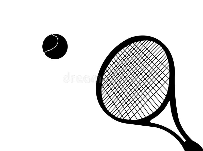 Tennis racket and ball stock vector. Illustration of graphics - 11621849