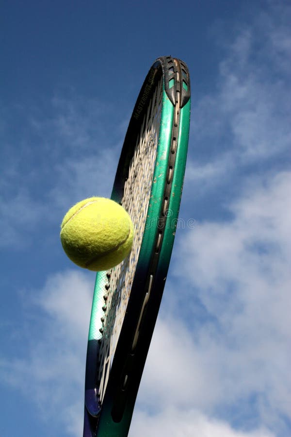 Tennis racket and ball stock image. Image of tennis, head - 7136487