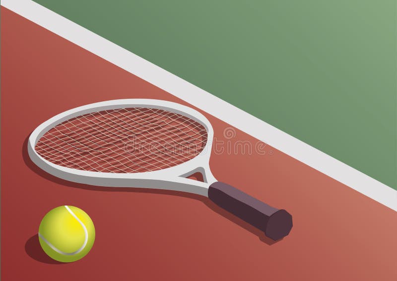 TENNIS RACKET and BALL stock vector. Illustration of competition - 60863881