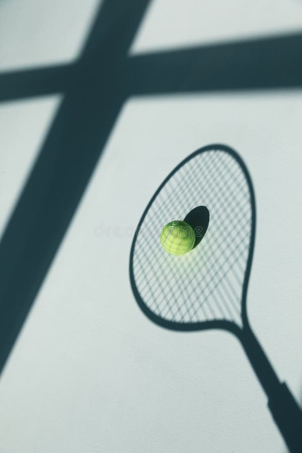 Tennis Racket and Ball on the Floor Stock Image - Image of motivation ...