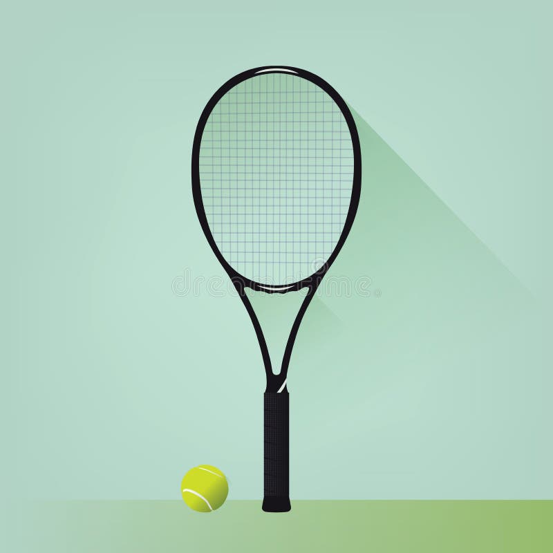 Tennis Racket and Ball Vector. Stock Vector - Illustration of equipment ...