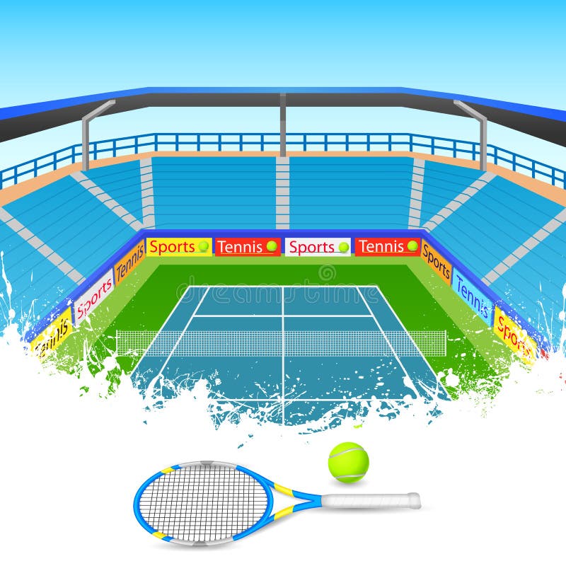 Tennis racket and ball stock vector. Illustration of play - 40118184