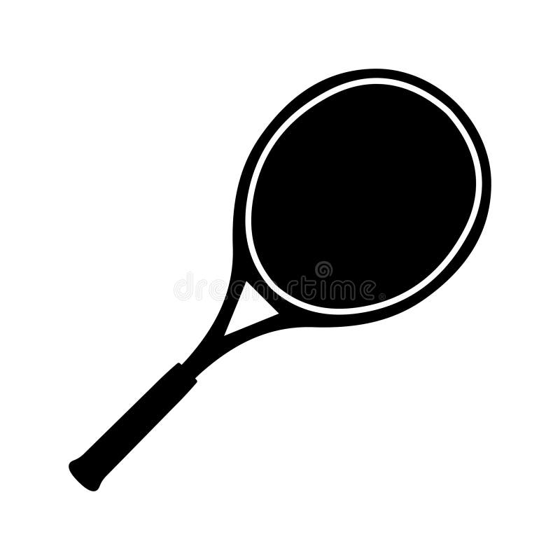 Tennis Racket Black Icon. Tennis Racket Simple Symbol Stock Vector ...