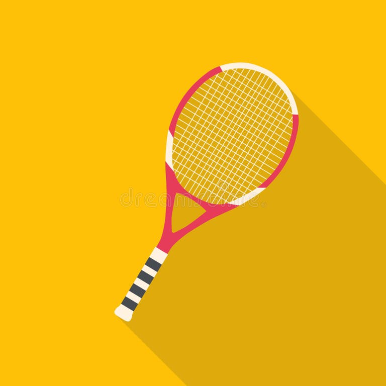 Tennis racket flat design stock vector. Illustration of player - 57346901