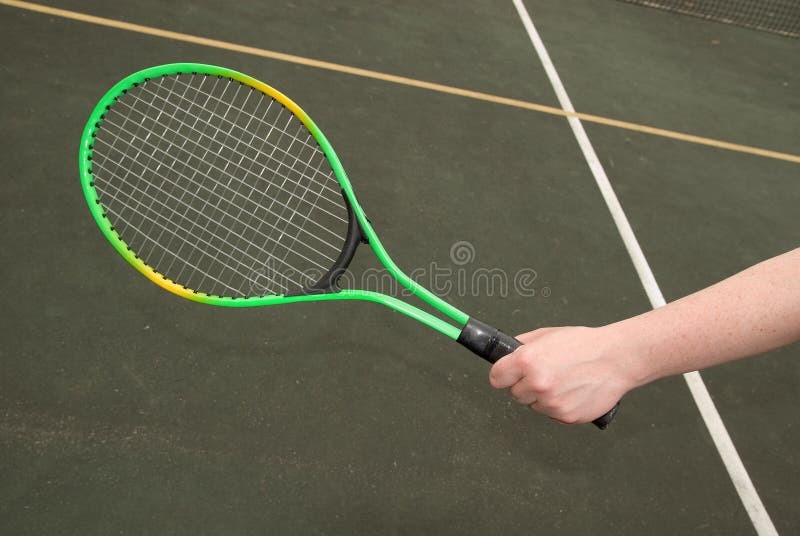Tennis racket in hand stock image. Image of precision - 2646787