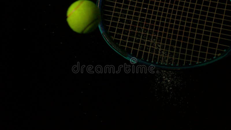 Tennis Racket Hitting Ball Black Background Stock Footage & Videos - 25 ...
