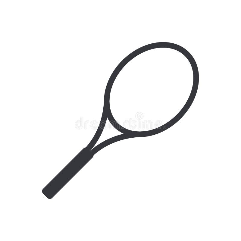 Tennis Racket Icon. Tennis Racquet Line Symbol, Modern Minimal Flat ...