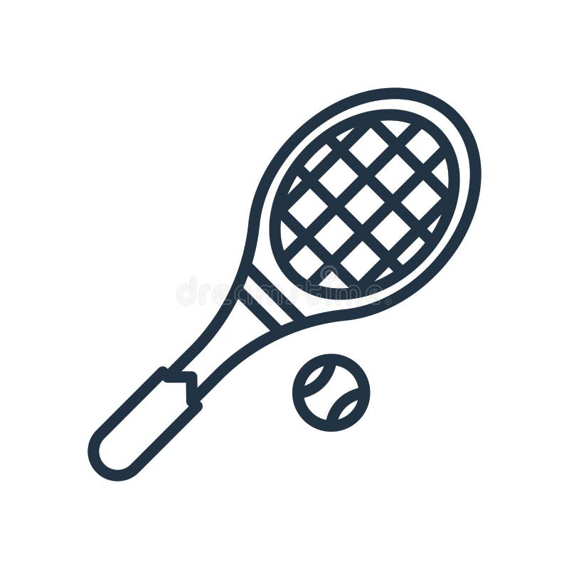 Tennis Racket Icon Vector Isolated on White Background, Tennis Racket ...