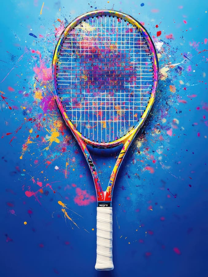 Tennis Racket Paint Splatters Stock Photos - Free & Royalty-Free Stock ...