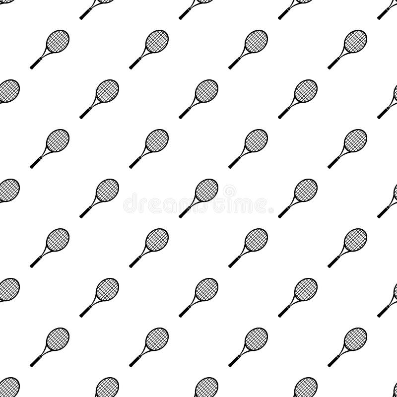 Tennis Racket Pattern Seamless Stock Illustration - Illustration of ...