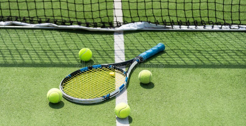 Tennis Racket with a Set of Balls. High Quality Photo Stock Photo ...